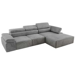 ECKSOFA RILASSO L Hellgrau Velvet - rechts
