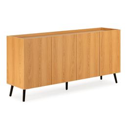 SIDEBOARD Siren 4 t&uuml;ren Eichenfarbe