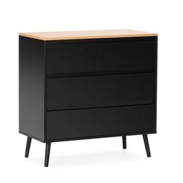 KOMMODE 80/80/40 Desi schwarze Farbe