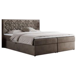 BOXBETT LEILA 120/200 Braun Velvet - H4