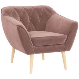 SESSEL Pirs 1 Sitzer Velvet Rosa