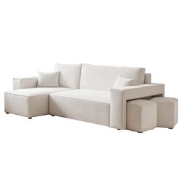 Fun M&ouml;bel ECKSOFA Adara Inkl. Hocker