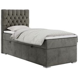 BOXBETT PERA 90/200 Dunkelgrau Velvet - H3 - Links Seite