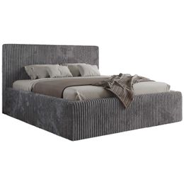 POLSTERBETT TILIANO CLASSIC 160/200 - Grau Cord - Schaum-Matratze