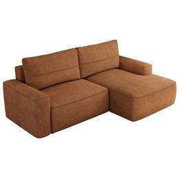 ECKSOFA BELLUNO L Orange Strukture - Rechts