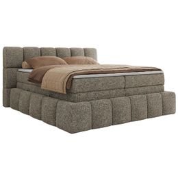 BOXSPRINGBETT NIRA KING 160/200 Grau Strukture - H4