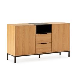 SIDEBOARD Nieve 2 t&uuml;ren 2 schubladen Eichenfarbe