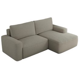 ECKSOFA BELLUNO L Hellgrau Boucle - Rechts