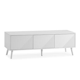 TV-ELEMENT Telmo 3 t&uuml;ren Wei&szlig; 130 cm