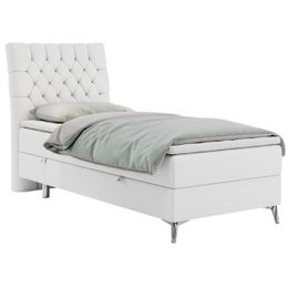 BOXBETT MILEN 90/200 Wei&szlig; Kunstleder - H3 - Links Seite