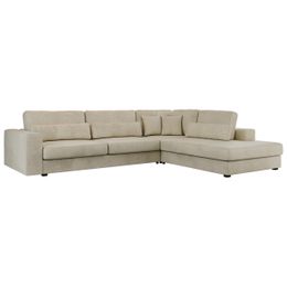 ECKSOFA Savona Beige Velvet - rechts