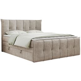 BOXSPRINGBETT PREMIUM 11 KING 180/200 Beige Struktur - H3