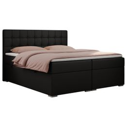 BOXBETT CARMEN 140/200 Schwarz Kunstleder - H3