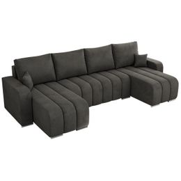 WOHNLANDSCHAFT KIRASSO U Dunkelgrau Velvet