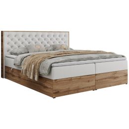 BOXBETT ALBERO 3 - 120/200 Wei&szlig; Kunstleder - H4