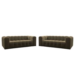 Fun M&ouml;bel SOFASET Solvie 3-3 In Moly