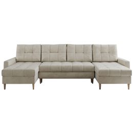 WOHNLANDSCHAFT Colin U Velvet Beige