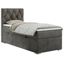BOXBETT ALDA 90/200 Dunkelgrau Velvet - H3 - Links Seite