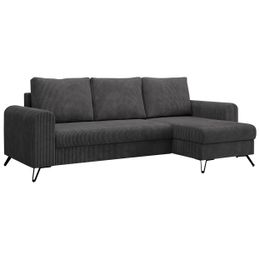 ECKSOFA Hugo Cord Dunkelgrau