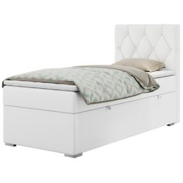 BOXBETT ALDA 90/200 Wei&szlig; Kunstleder - H3 - Rechts Seite