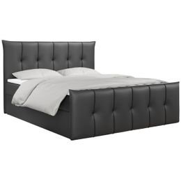 BOXBETT PREMIUM 11 120/200 Dunkelgrau Kunstleder - H3