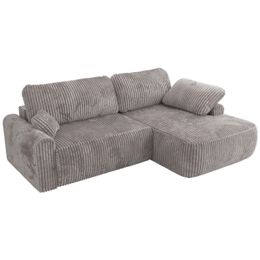 ECKSCHLAFSOFA CUBO L Grau Cord - links