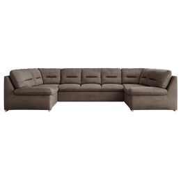 WOHNLANDSCHAFT COMODO U Braun Velvet