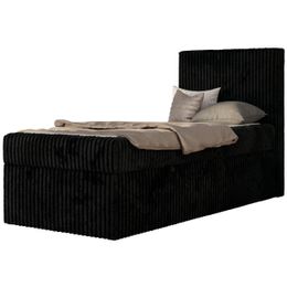 JUGENDBETT TILIO 90/200 - Schwarz - H4 - Rechts Seite