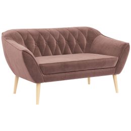 SOFA Pirs 2 Sitzer Velvet Rosa
