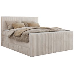 BOXSPRINGBETT TILIANO KING DUO 180/200 - Beige Cord - H3