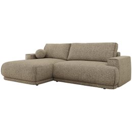 ECKSCHLAFSOFA RINA L Dunkelbeige Strukture - links