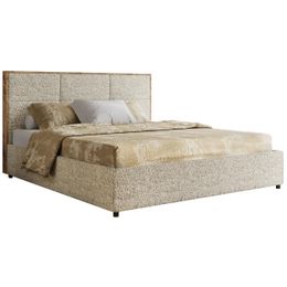 POLSTERBETT LERIO CLASSIC 200/200 - Beige Strukture - Schaum-Matratze