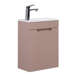 Badplaats G&Auml;STE-WC-M&Ouml;BELSET Thermis 2 Teile Rose - 40 x 22 x 53 cm
