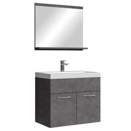 Badplaats BADM&Ouml;BEL-SET Montreal 3 Teile Dunkel Grau - 60 x 35 x 51 cm