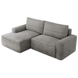 ECKSOFA BELLUNO L Hellgrau Velvet - Links