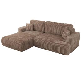 ECKSOFA OVO L Braun Cord - Links Seite