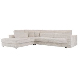 ECKSOFA Savona Beige breiter Cord - links