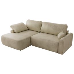 ECKSCHLAFSOFA CUBO L Beige Velvet - links