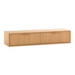 KONSOLENTISCH schwebender Lluvia 2 schubladen Eiche-Optik