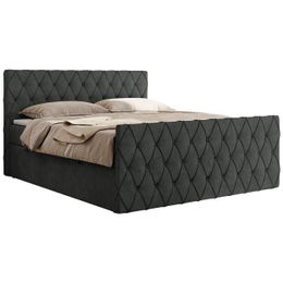 BOXBETT MIREN DUO 120/200 - Dunkelgrau Strukture - H4
