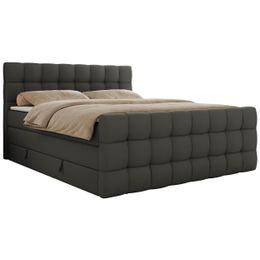 BOXSPRINGBETT ALTIVO KING DUO 180/200 - Grau Kunstleder - H4