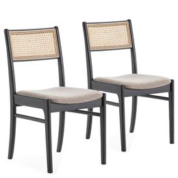 STUHL-SET 2 Vilma Schwarz Wash, Massivholz