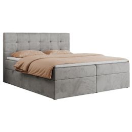 BOXBETT CENTO 120/200 Hellgrau Velvet - H4