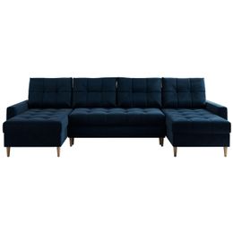 WOHNLANDSCHAFT Colin U Velvet Dunkelblau