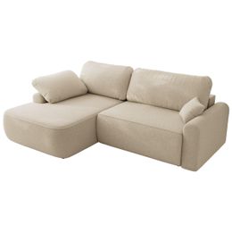 ECKSCHLAFSOFA CUBO L Beige Boucle - links