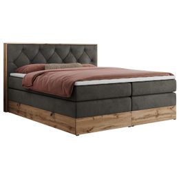 BOXSPRINGBETT VENETO KING 180/200 Dunkelgrau Velvet - H4