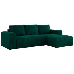 ECKSOFA MONIVA Dunkelgr&uuml;n Velvet - Rechts