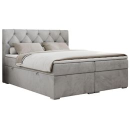 BOXBETT ALDA 120/200 Hellgrau Velvet - H3