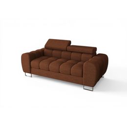 Fun M&ouml;bel SOFA 2-sitzer Bastien In Stoff Aragon