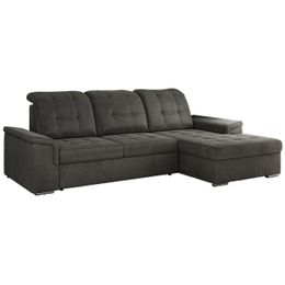 ECKSOFA MADRITO L - Dunkelgrau Velorus - Rechts